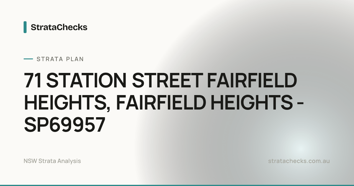 71 STATION STREET FAIRFIELD HEIGHTS, FAIRFIELD HEIGHTS - SP69957 Overview